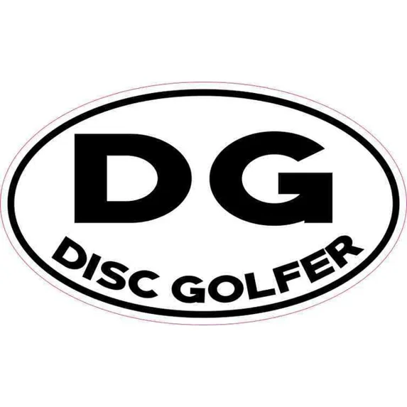 DOPASTICKER Oval Dg Disc Golfer Sticker Phone Sticker, Latop Sticker ...