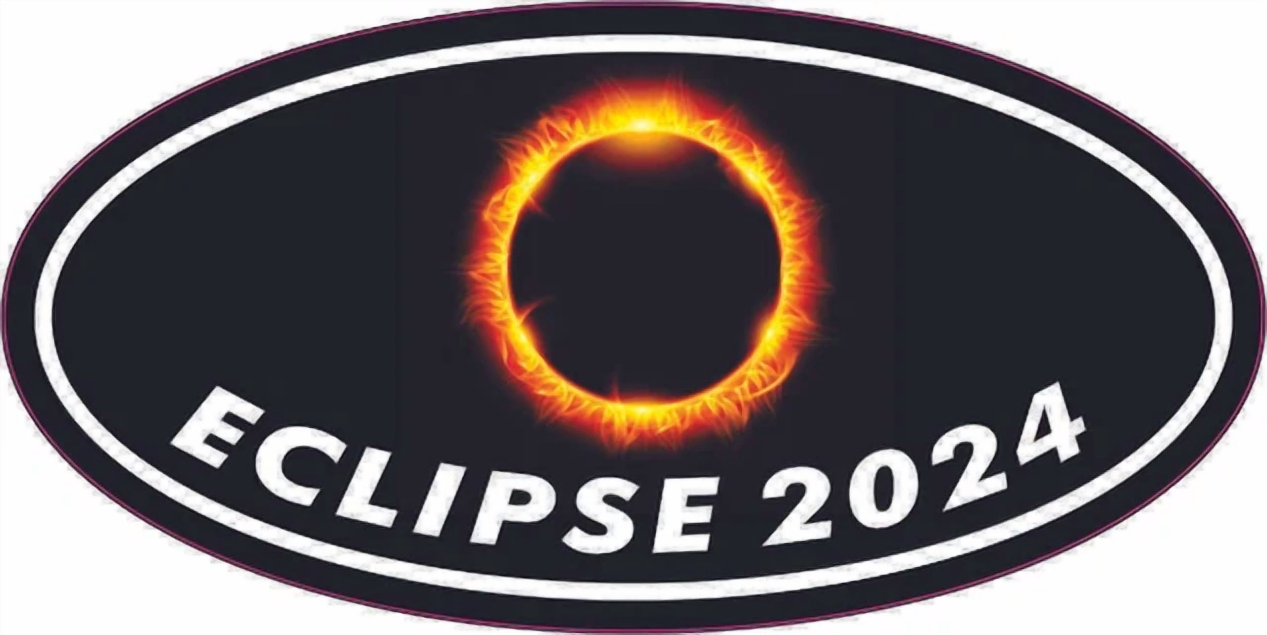 DOPASTICKER Oval Eclipse 2024 Sticker Luggage Case Car Truck Cup ...