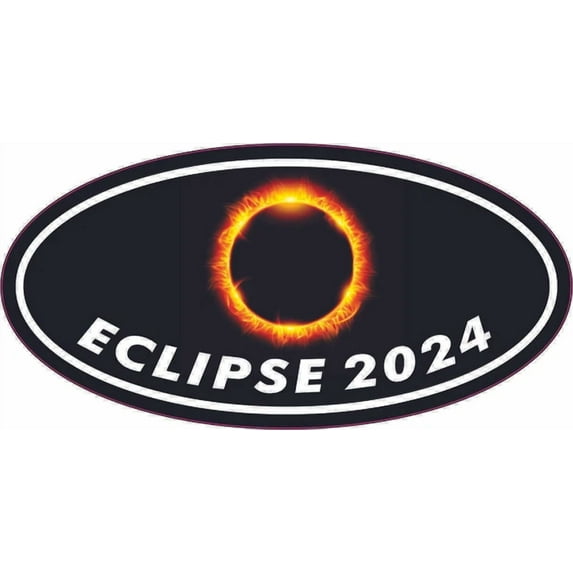 DOPASTICKER Oval Eclipse 2024 Sticker Luggage Case Car Truck Cup ...