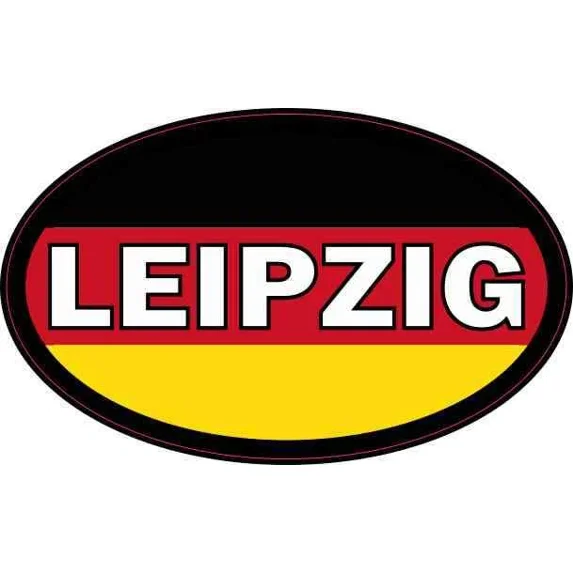 DOPASTICKER Oval German Flag Leipzig Sticker Phone Sticker, Latop ...