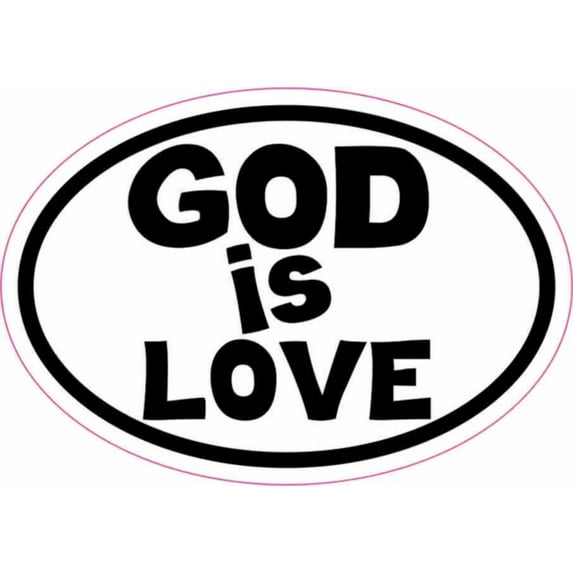 DOPASTICKER Oval God Is Love Stickers Vehicle Car Sticker Phone Sticker ...