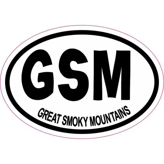 DOPASTICKER Oval Gsm Great Smoky Mountains Sticker Phone Sticker, Latop ...