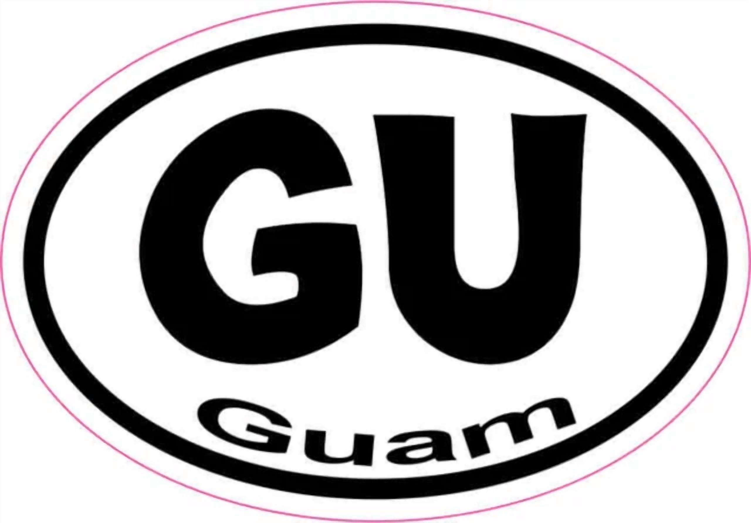 DOPASTICKER Oval Gu Guam Stickers Truck Car Sticker Phone Sticker ...