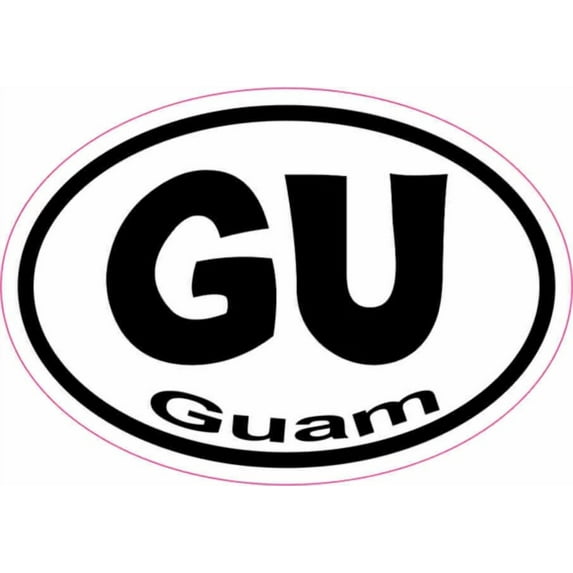 DOPASTICKER Oval Gu Guam Stickers Truck Car Sticker Phone Sticker ...