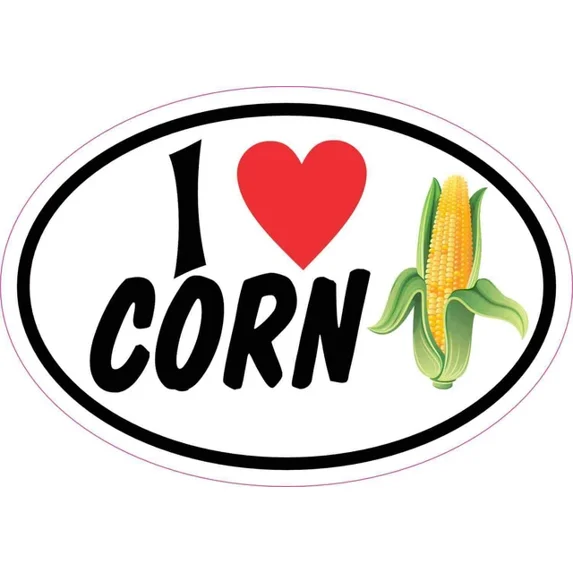DOPASTICKER Oval I Love Corn Sticker Phone Sticker, Latop Sticker ...