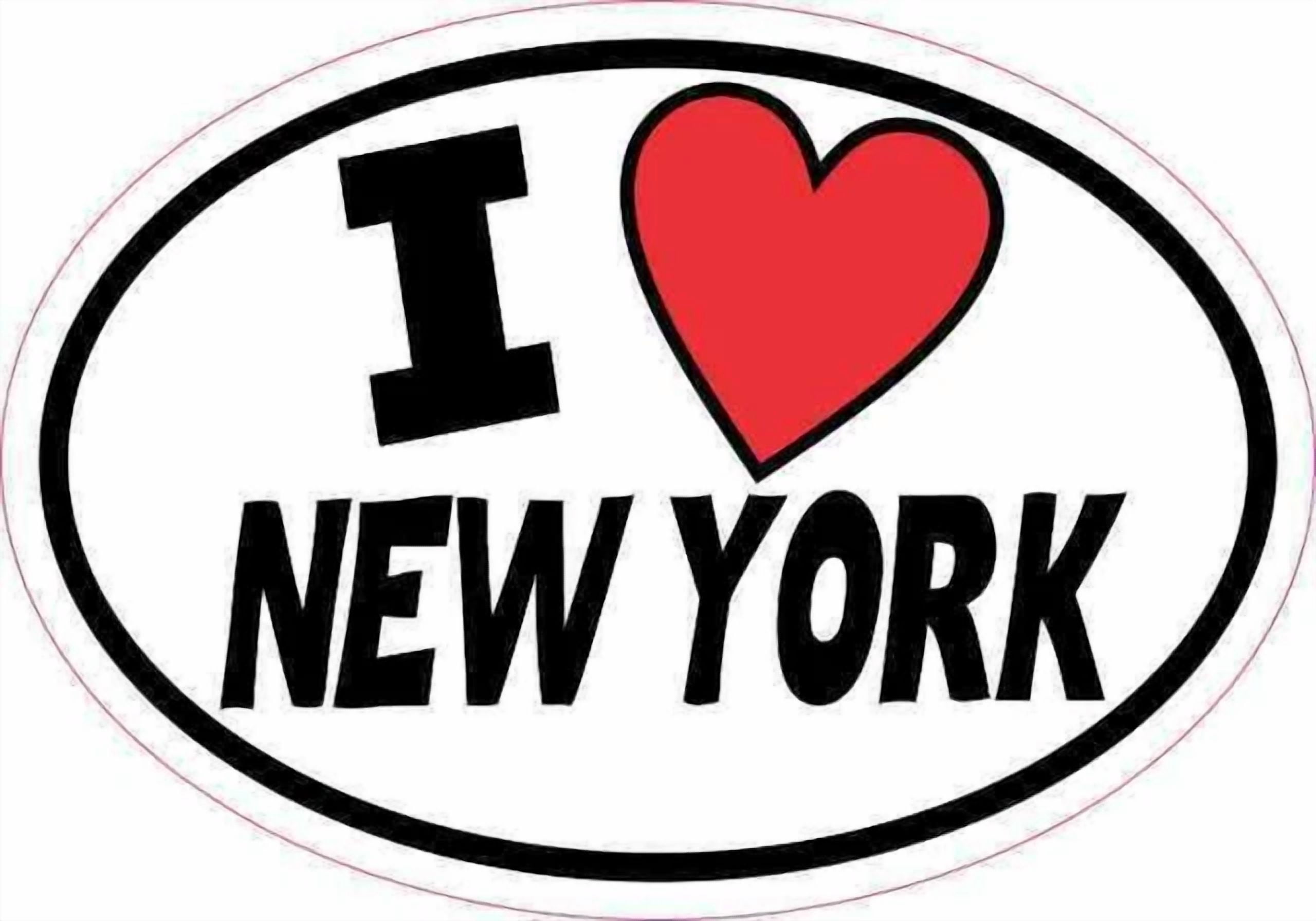 DOPASTICKER Oval I Love York Sticker Luggage Car Truck Cup Tumbler ...