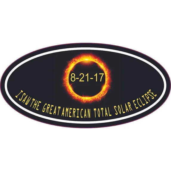 DOPASTICKER Oval I Saw The Great Total Solar Eclipse Sticker Luggage ...