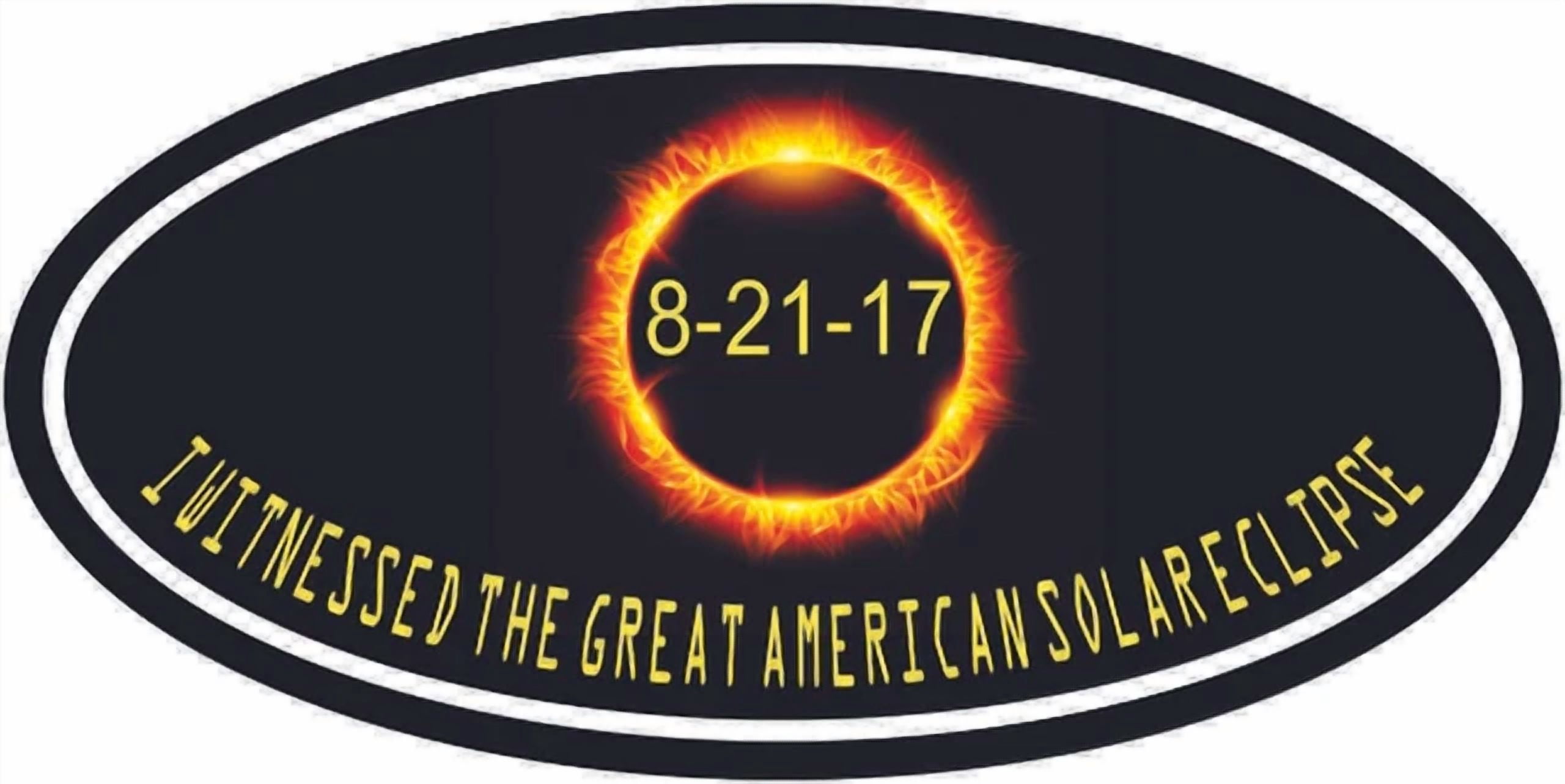 DOPASTICKER Oval I Witnessed The Great Total Solar Eclipse Sticker ...