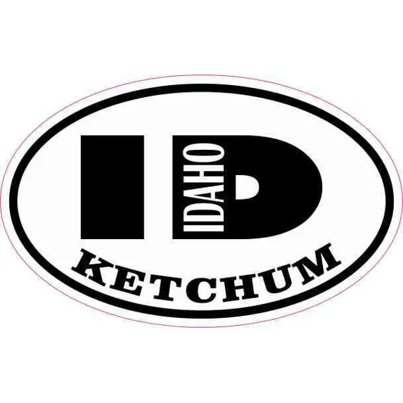 DOPASTICKER Oval Id Ketchum Idaho Sticker Phone Sticker, Latop Sticker ...