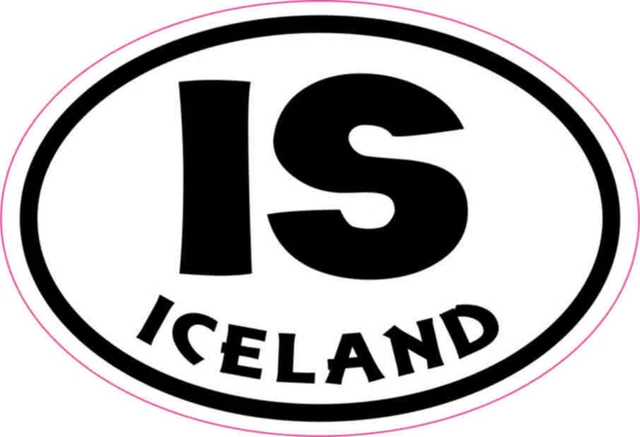 DOPASTICKER Oval Is Iceland Sticker Travel Cup Sticker Phone Sticker ...