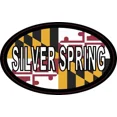 DOPASTICKER Oval Maryland Flag Silver Spring Sticker Phone Sticker ...
