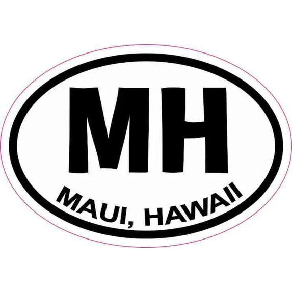DOPASTICKER Oval Mh Maui Hawaii Sticker Travel Sticker Phone Sticker ...