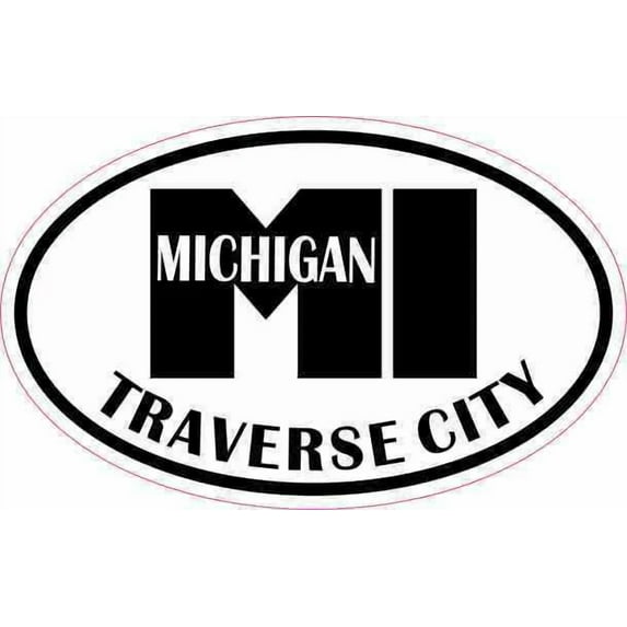 DOPASTICKER Oval Mi Traverse City Sticker Phone Sticker, Latop Sticker ...