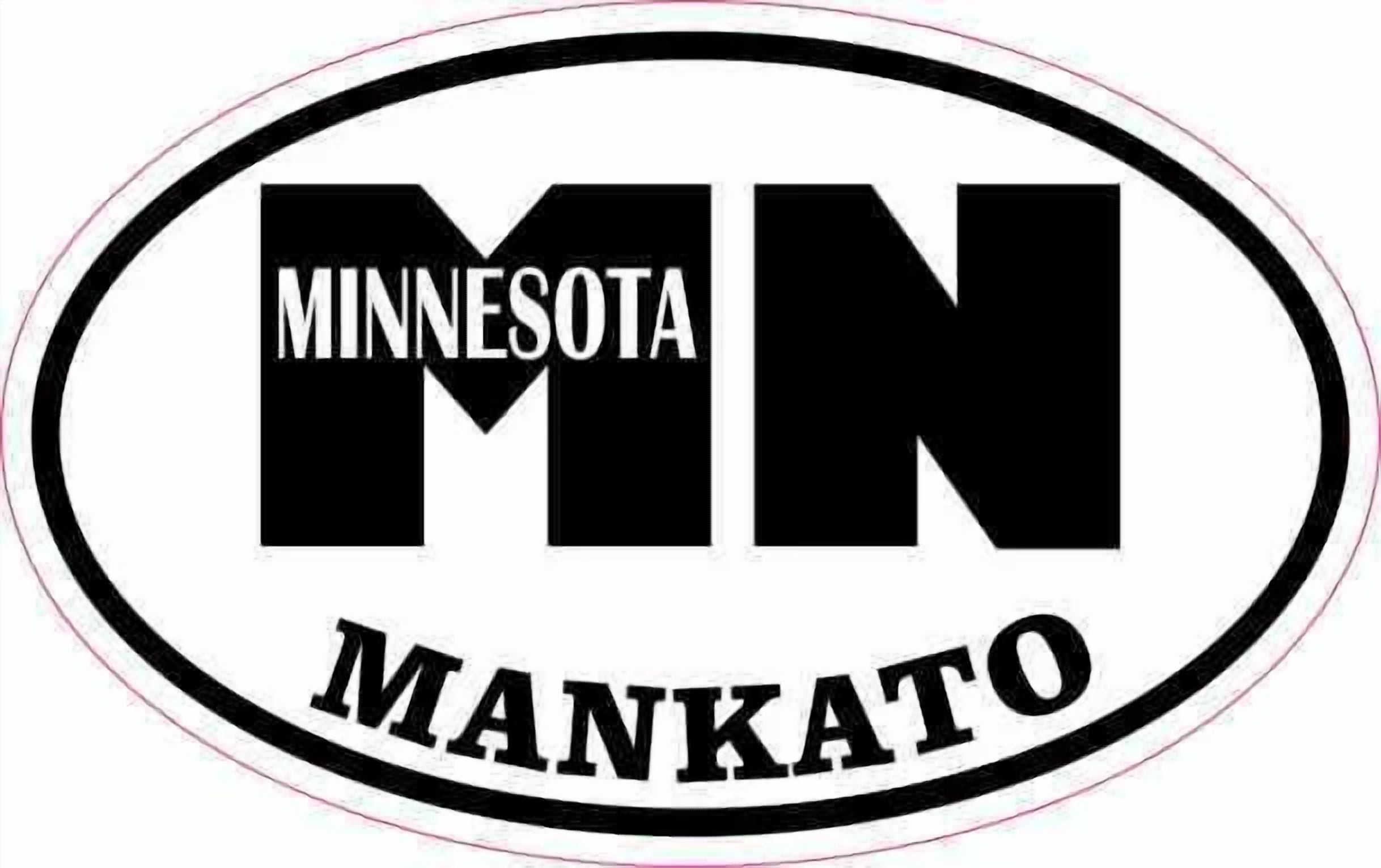 DOPASTICKER Oval Mn Mankato Minnesota Sticker Phone Sticker, Latop ...