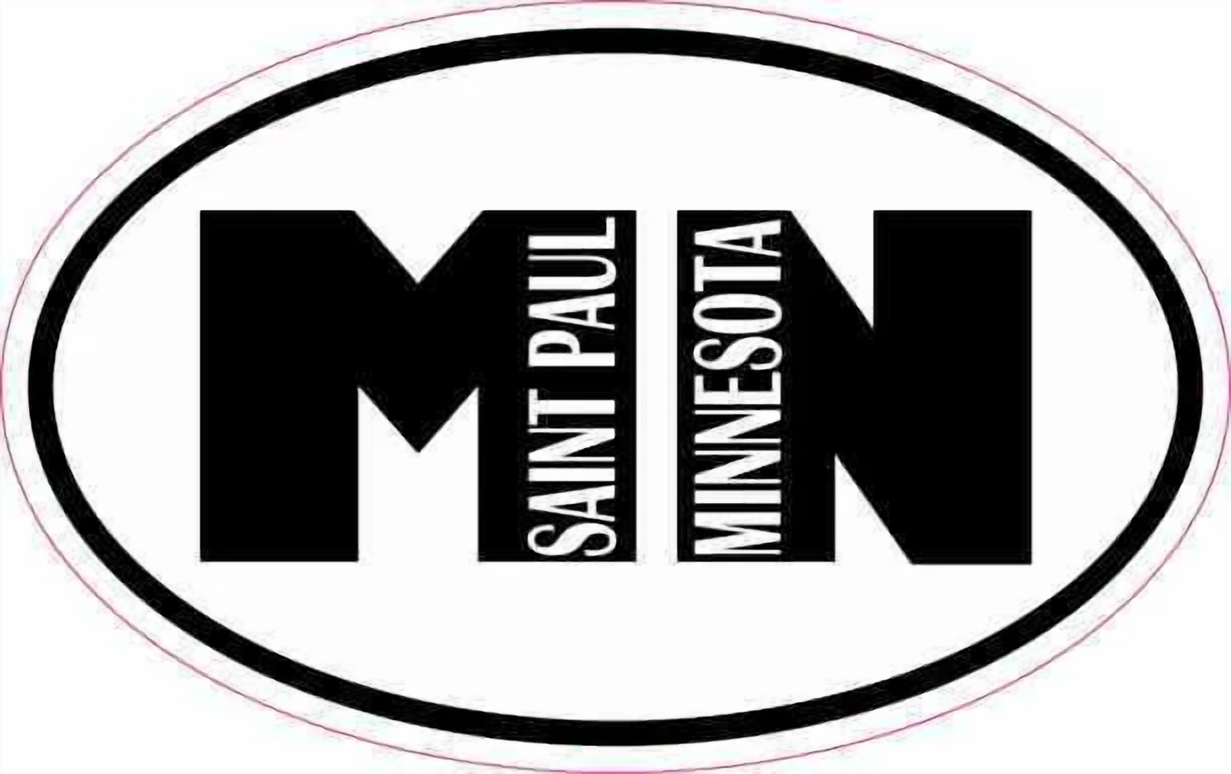 DOPASTICKER Oval Mn Saint Paul Minnesota Sticker Phone Sticker, Latop ...