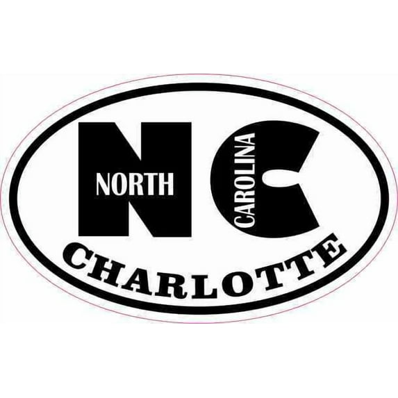 DOPASTICKER Oval Nc Charlotte North Carolina Sticker Phone Sticker ...