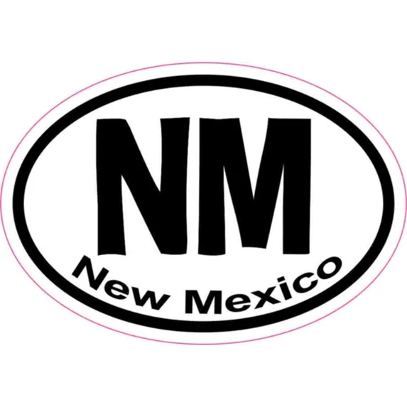 DOPASTICKER Oval Nm Mexico Sticker State Sticker Phone Sticker, Latop ...