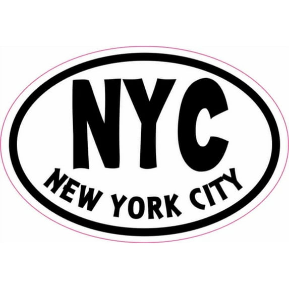 DOPASTICKER Oval Nyc York City, York Sticker Cities Car Sticker Phone ...