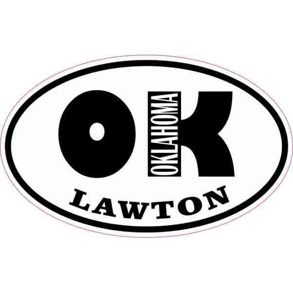 DOPASTICKER Oval Ok Lawton Oklahoma Sticker Phone Sticker, Latop ...
