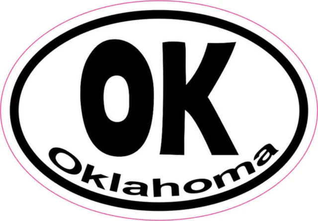 DOPASTICKER Oval Ok Oklahoma Sticker State Sticker Phone Sticker, Latop ...