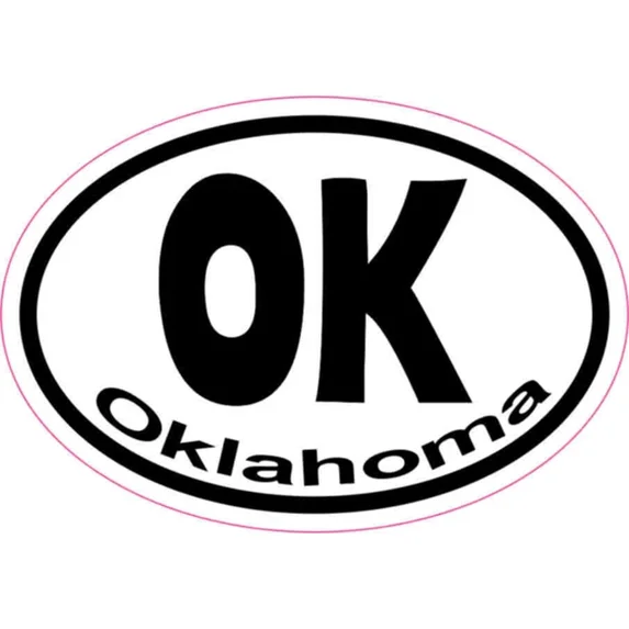 DOPASTICKER Oval Ok Oklahoma Sticker State Sticker Phone Sticker, Latop ...
