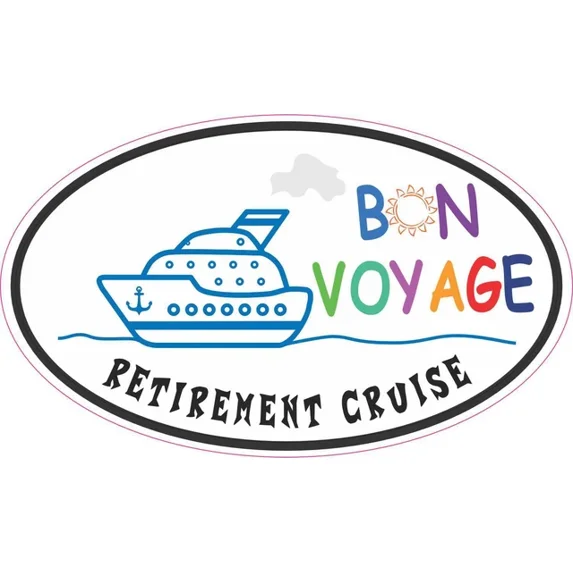 DOPASTICKER Oval Retirement Cruise Sticker Car Ship Cabin Door Sticker ...