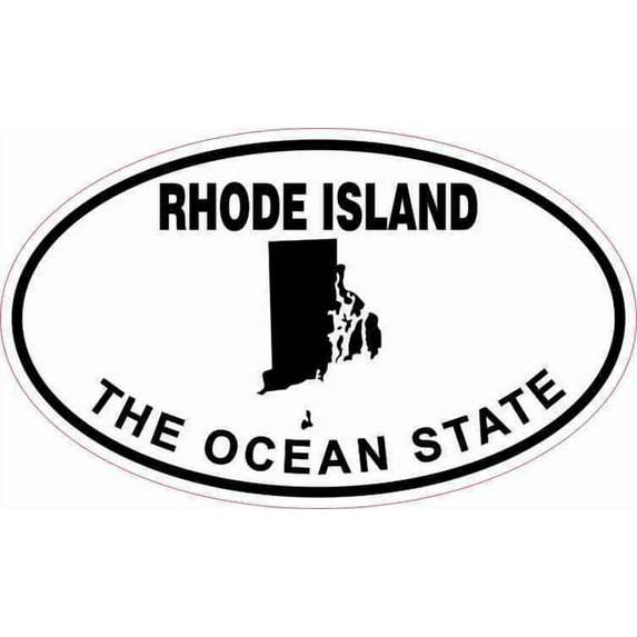 DOPASTICKER Oval Rhode Island The Ocean State Sticker Phone Sticker ...