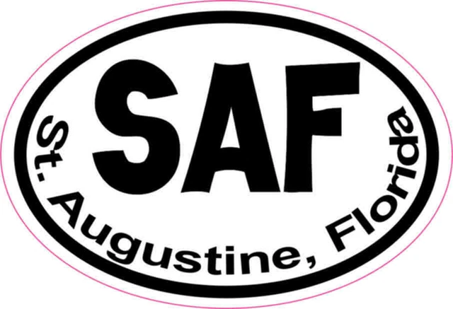 DOPASTICKER Oval Saf St Augustine Florida Sticker Cities Sticker Phone ...
