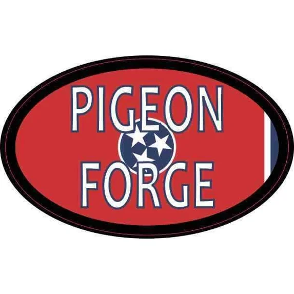 DOPASTICKER Oval Tennessee Flag Pigeon Forge Sticker Phone Sticker ...