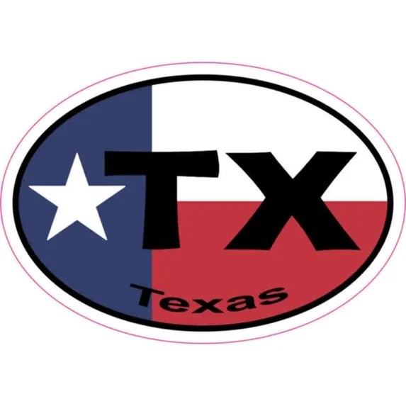 DOPASTICKER Oval Tx Texas Flag Sticker State Flags Texan Sticker Phone ...