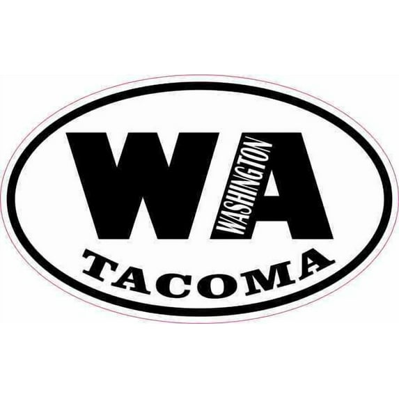 DOPASTICKER Oval Wa Tacoma Washington Sticker Phone Sticker, Latop ...