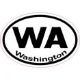 DOPASTICKER Oval Wa Washington Sticker State Sticker Phone Sticker ...