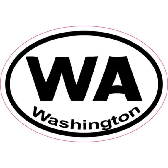 DOPASTICKER Oval Wa Washington Sticker State Sticker Phone Sticker ...