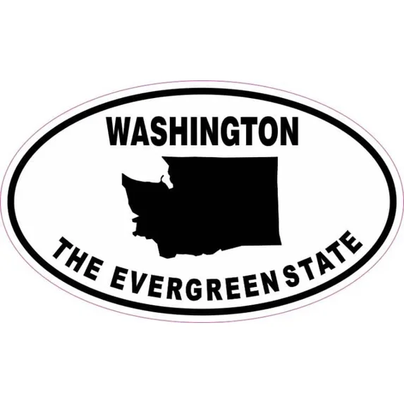 DOPASTICKER Oval Washington The Evergreen State Sticker Phone Sticker ...