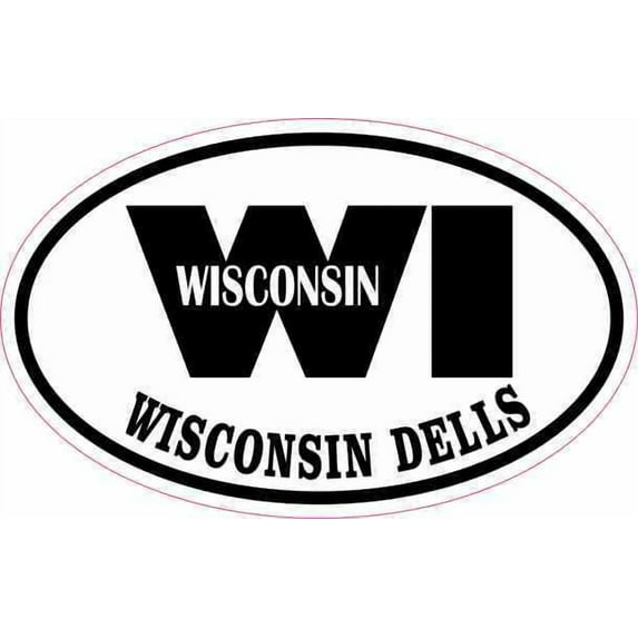DOPASTICKER Oval Wi Wisconsin Dells Sticker Phone Sticker, Latop ...