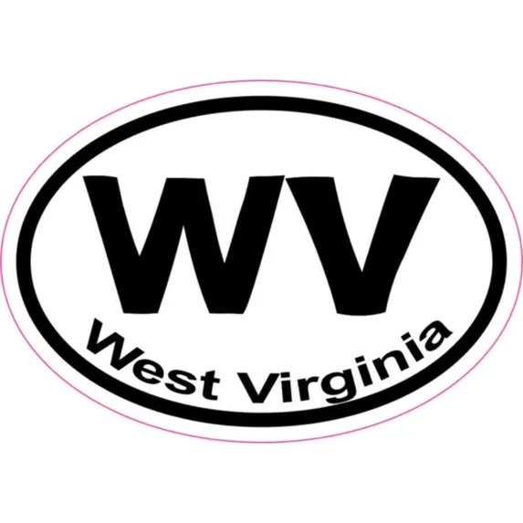 DOPASTICKER Oval Wv West Virginia Sticker State Car Sticker Phone ...