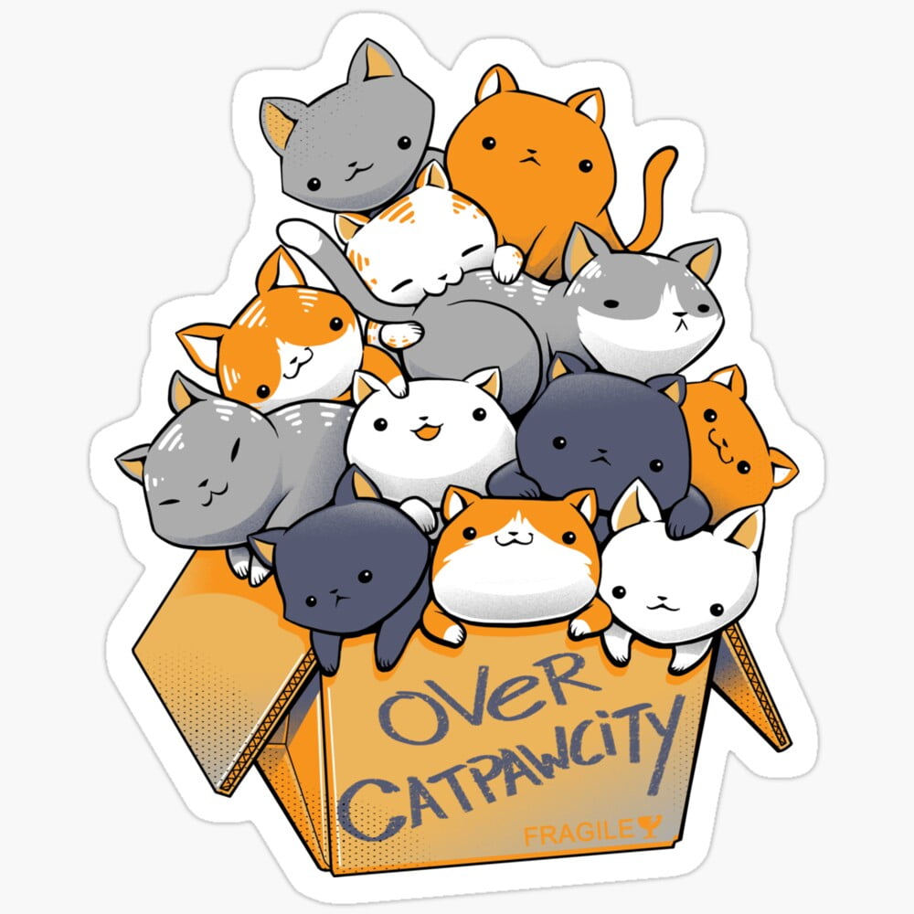 DOPASTICKER Over Catpawcity Perfect Gift Everyone Phone Decal Water ...