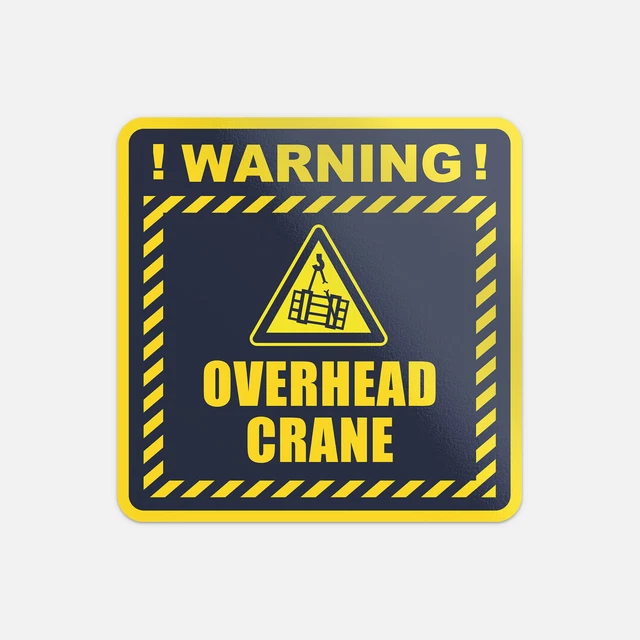 DOPASTICKER Overhead Crane Warning Sign Sticker Decal Phone Decal Water ...