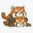 DOPASTICKER Overlapping Red Pandas Gift You - Phone Stickers ...