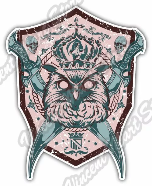 DOPASTICKER Owl Illuminati Freemasonry Design Car Sticker Decal Phone ...