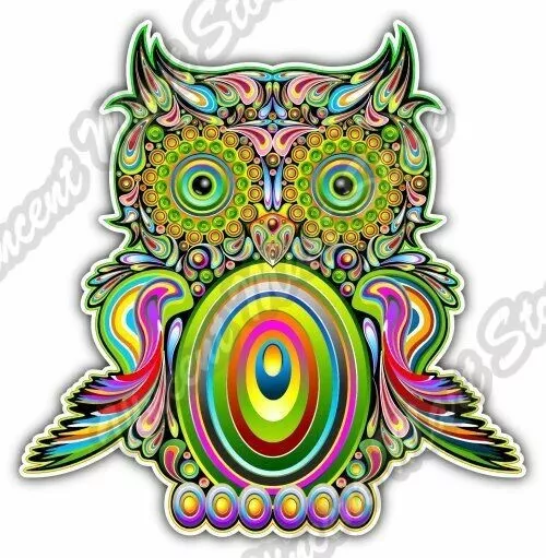 DOPASTICKER Owl Illuminati Freemasonry Rainbow Colorful Car Sticker ...