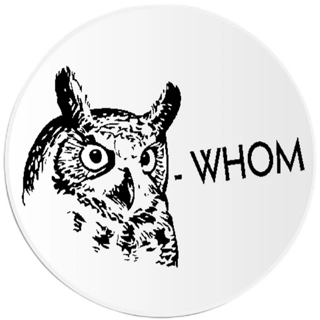 DOPASTICKER Owl Saying Whom Sticker Phone Decal Water Bottle Stickers ...