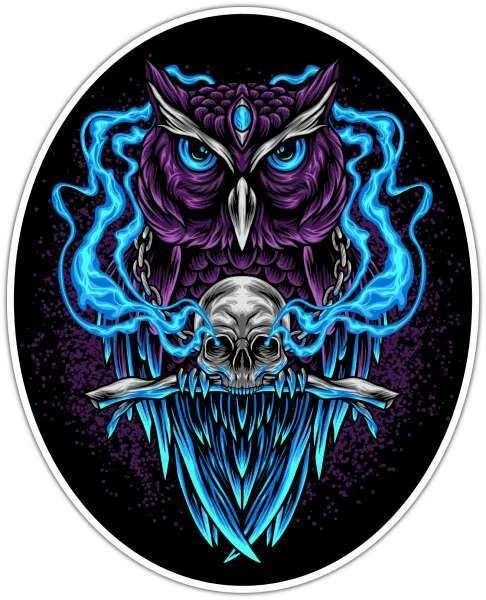 DOPASTICKER Owl Skull Illuminati Freemasonry Masonic Car Window Sticker ...