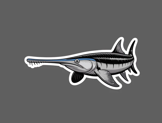 DOPASTICKER Paddlefish Sticker Animal Wildlife Nature Gift Sticker ...