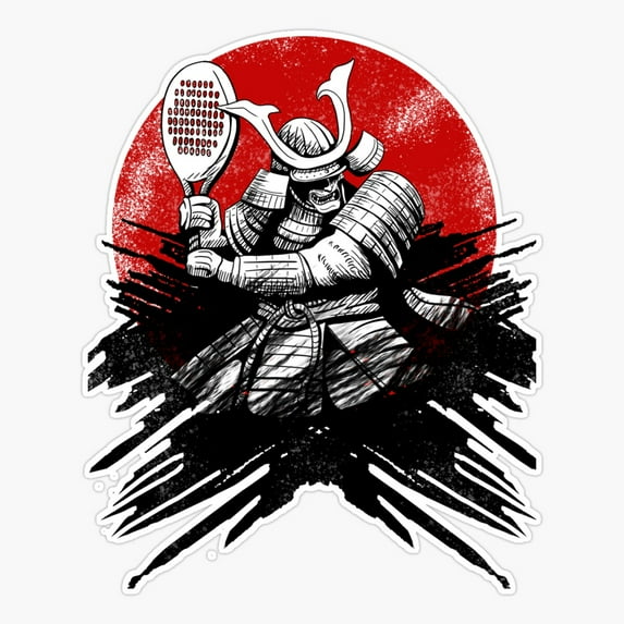 DOPASTICKER Padel Tennis Samurai Sticker, Phone Sticker Water Bottle ...