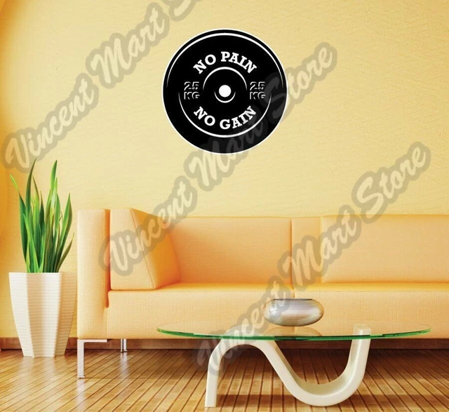 DOPASTICKER No Pain No Gain Fitness Gym Exercise Wall Sticker Room ...