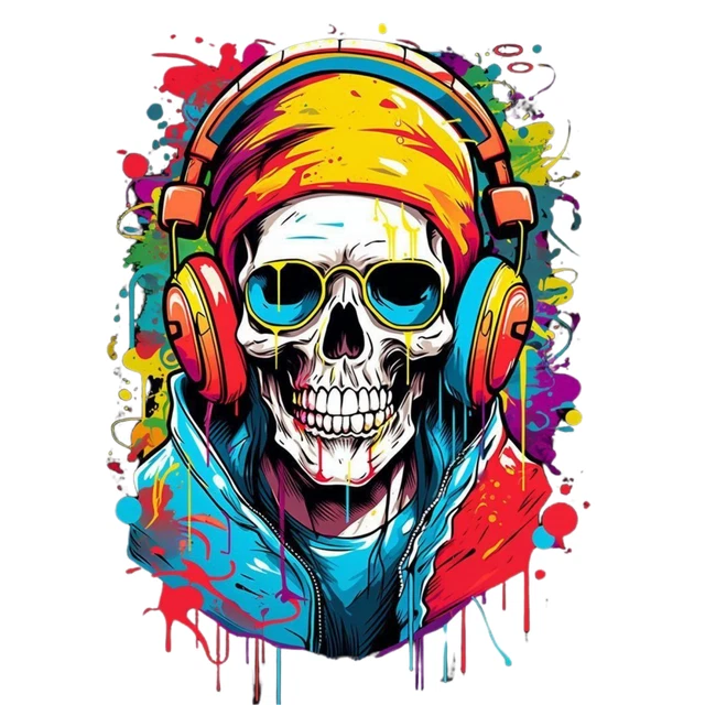 DOPASTICKER Paint Drip Skeleton Sticker Street Art Urban Edgy Grunge ...