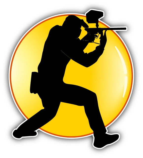 DOPASTICKER Paintball Player Silhouette Car Sticker Phone Decal Water ...