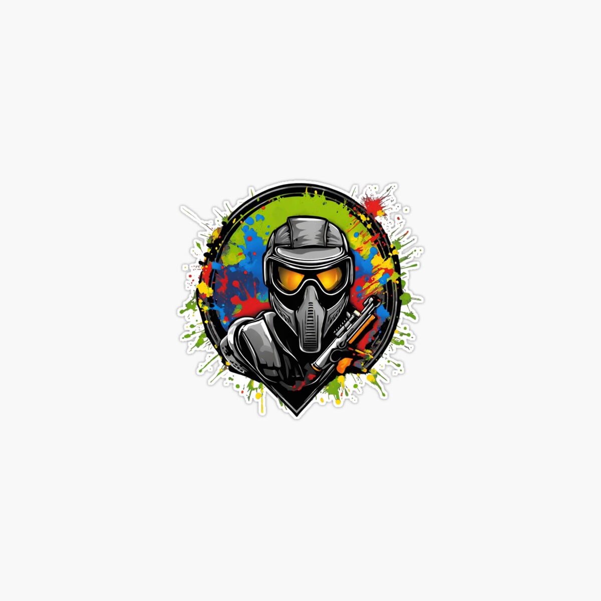 DOPASTICKER Paintball Sticker, Phone Sticker Water Bottle Sticker Car ...