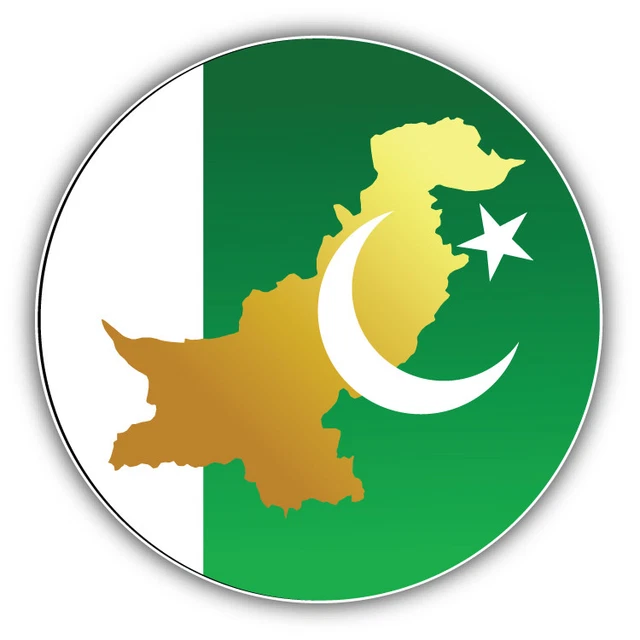 DOPASTICKER Pakistan Flag Emblem Sticker Decal Phone Decal Water Bottle ...